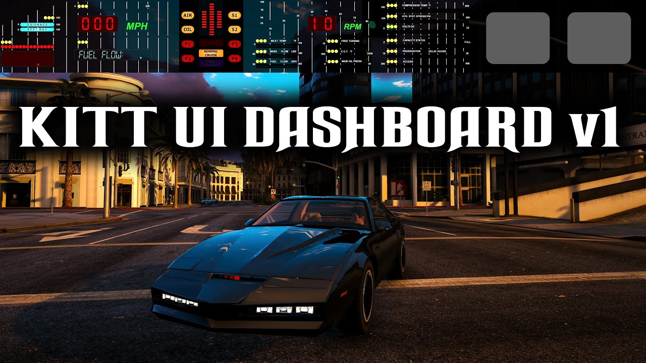 Knight Rider Mod GTA 5 - KITT UI Dashboard v1 - YouTube