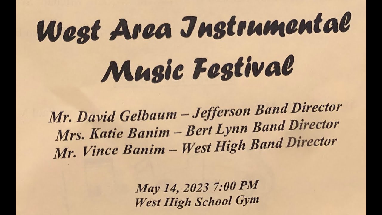 West Area Instrumental Music Festival, Symphonic Suite from "Far and ...