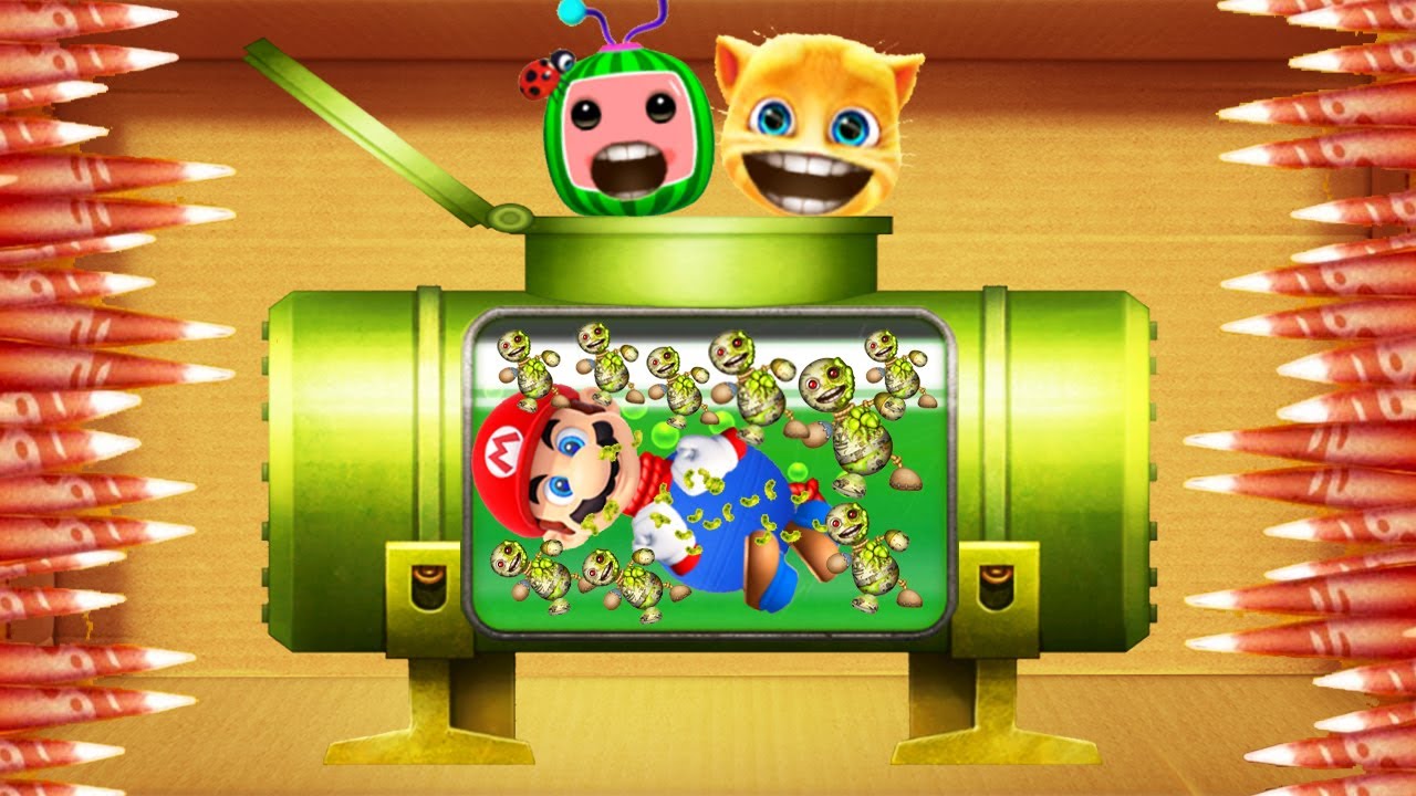 Cocomelon,Mario,Ginger in Acid Container | Kick the Buddy - YouTube