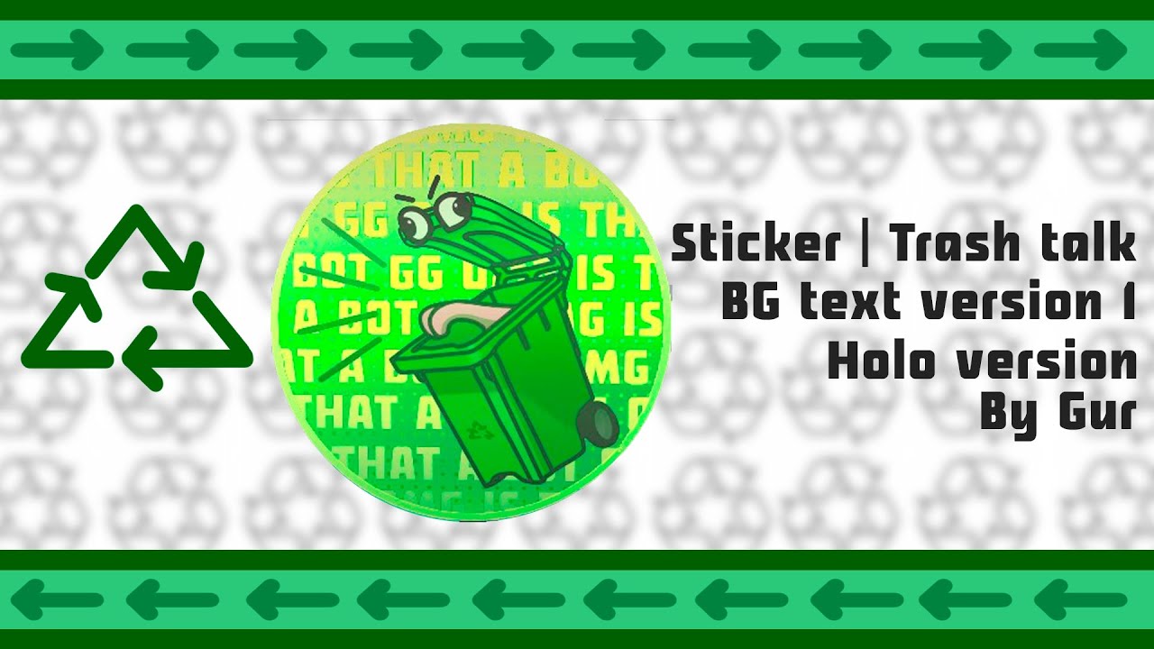 Sticker | Trash Talk (Holo) - YouTube