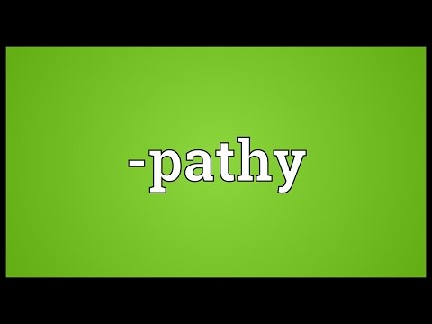 -pathy Meaning