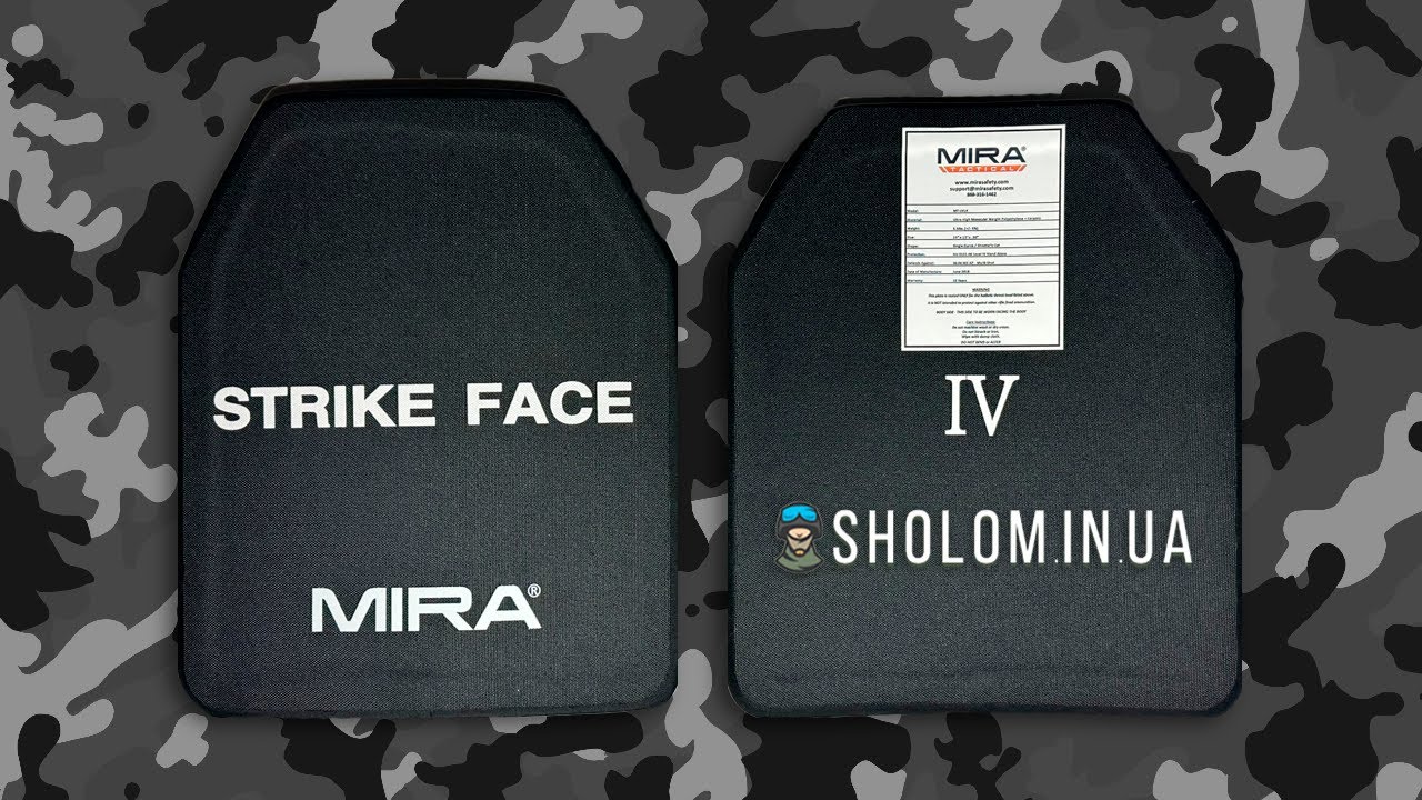Відео відстрілу. Комплект бронепластин захисту MIRA Strike Face Level 4 ...