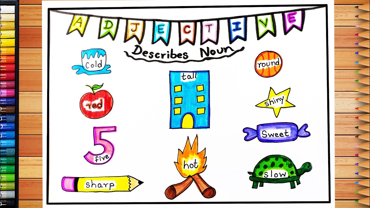 Easy Adjective Chart | Adjective Chart | English Grammar Chart ...