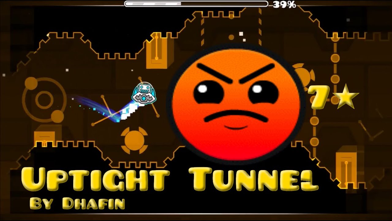 Geometry Dash - [Awesome level!] Uptight Tunnel by Dhafin - YouTube