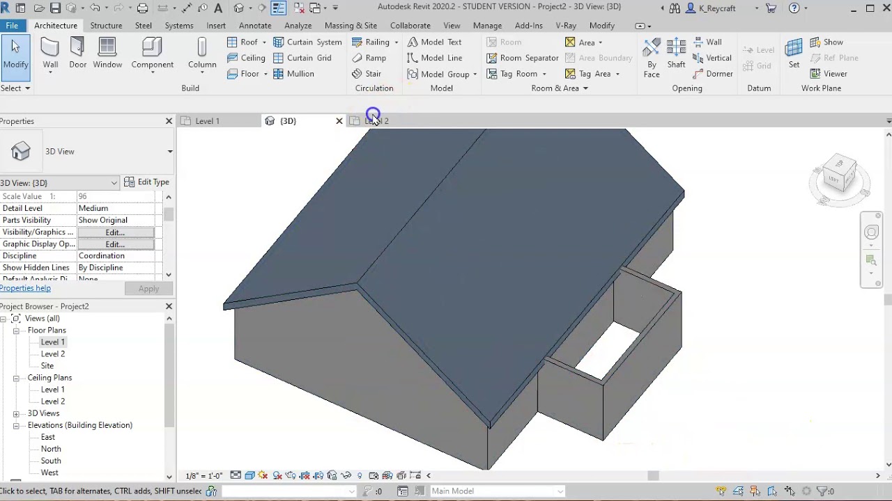 Creating Roofs Using Revit 2020 - YouTube