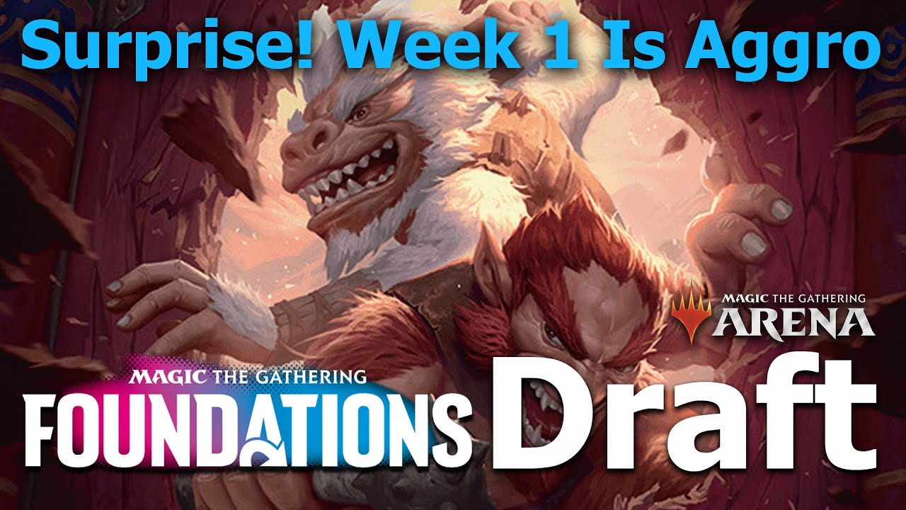 MTG Foundations Aggro Draft - YouTube