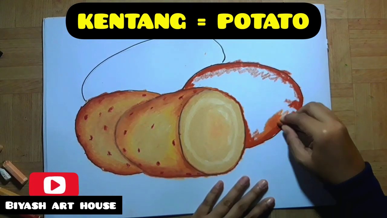 Menggambar Dan Mewarnai Kentang || Biyash Art House - YouTube