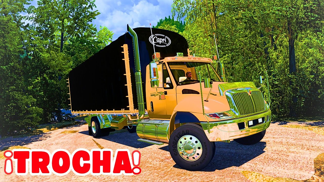 TROCHA Complicada International 4300 DuraStar En CARRETERA DE BARRO Con ...