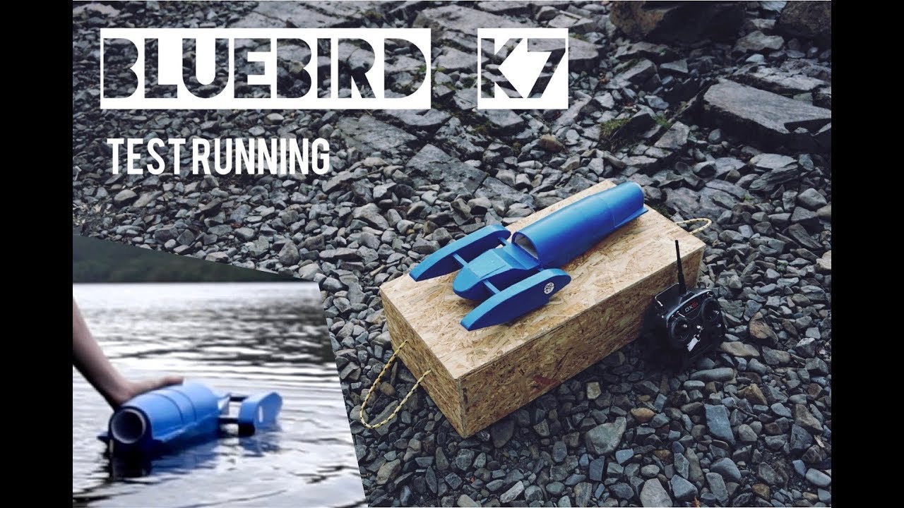 RC Bluebird K7 - EDF Jet Boat Speed Testing on Coniston - YouTube