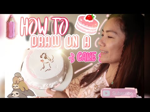 How To Draw On A Cake | Designing my Birthday Cake with the help of MS ...