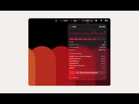 mectrics — macOS menu bar system monitor
