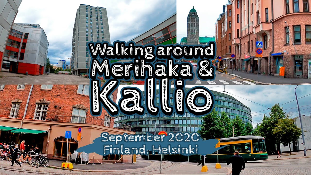 Walking around Merihaka & Kallio district, September 2020, Finland ...