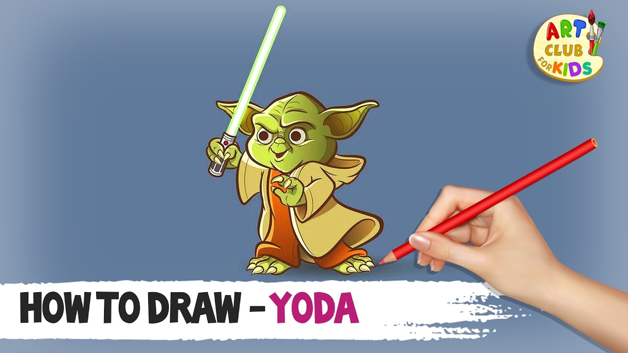 How to draw Yoda | Star Wars Movie | Art Club for Kids - YouTube