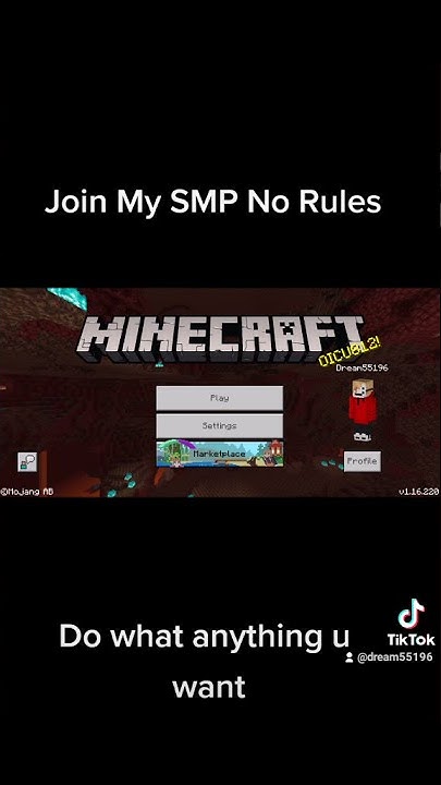 Join My SMP!!!!!!!! No rules Do what's anything u want - YouTube