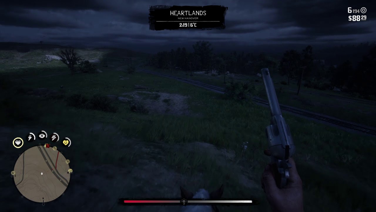Red Dead Redemption 2 catching sunset, seen in the distance on ground ...