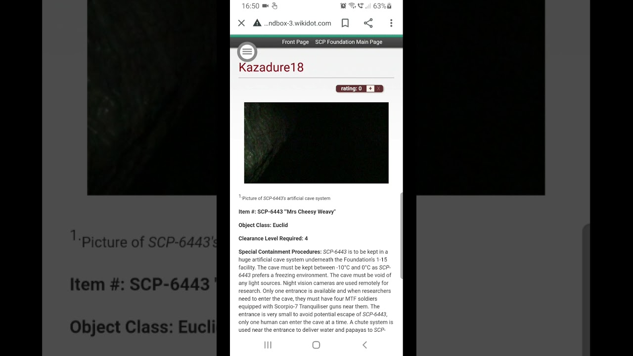 SCP-6443 "Mrs Cheesy Weavy" (NON CANON) - YouTube