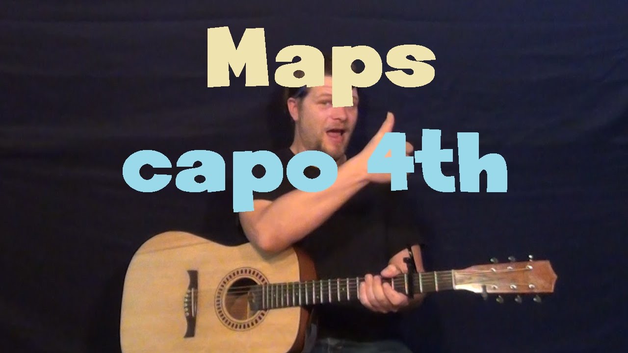 Maps (Maroon 5) Easy Guitar Lesson How to Play Tutorial - YouTube