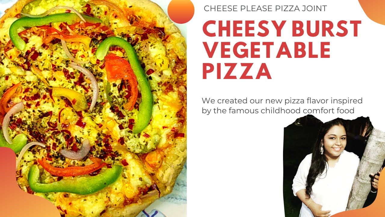 Cheesy Burst Vegetable Pizza I No Mayo, No Yeast & No Oven Veg Pizza ...