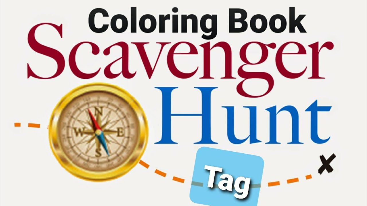 Coloring Book Scavenger Hunt Tag - YouTube