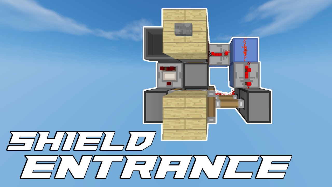 Shield Entrance [English] [Minecraft Redstone Tutorial] - YouTube