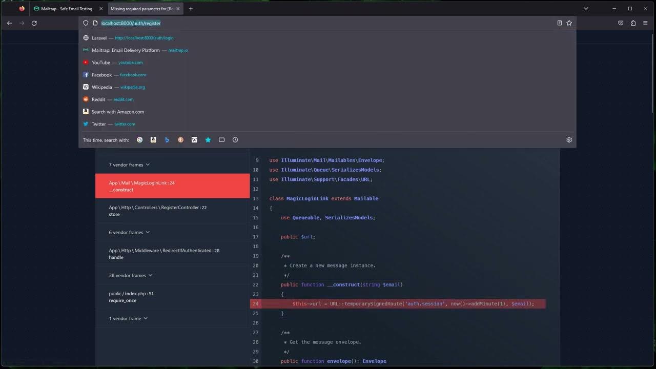 06. Registering user and using queue (Passwordless Authentication with Laravel) - YouTube