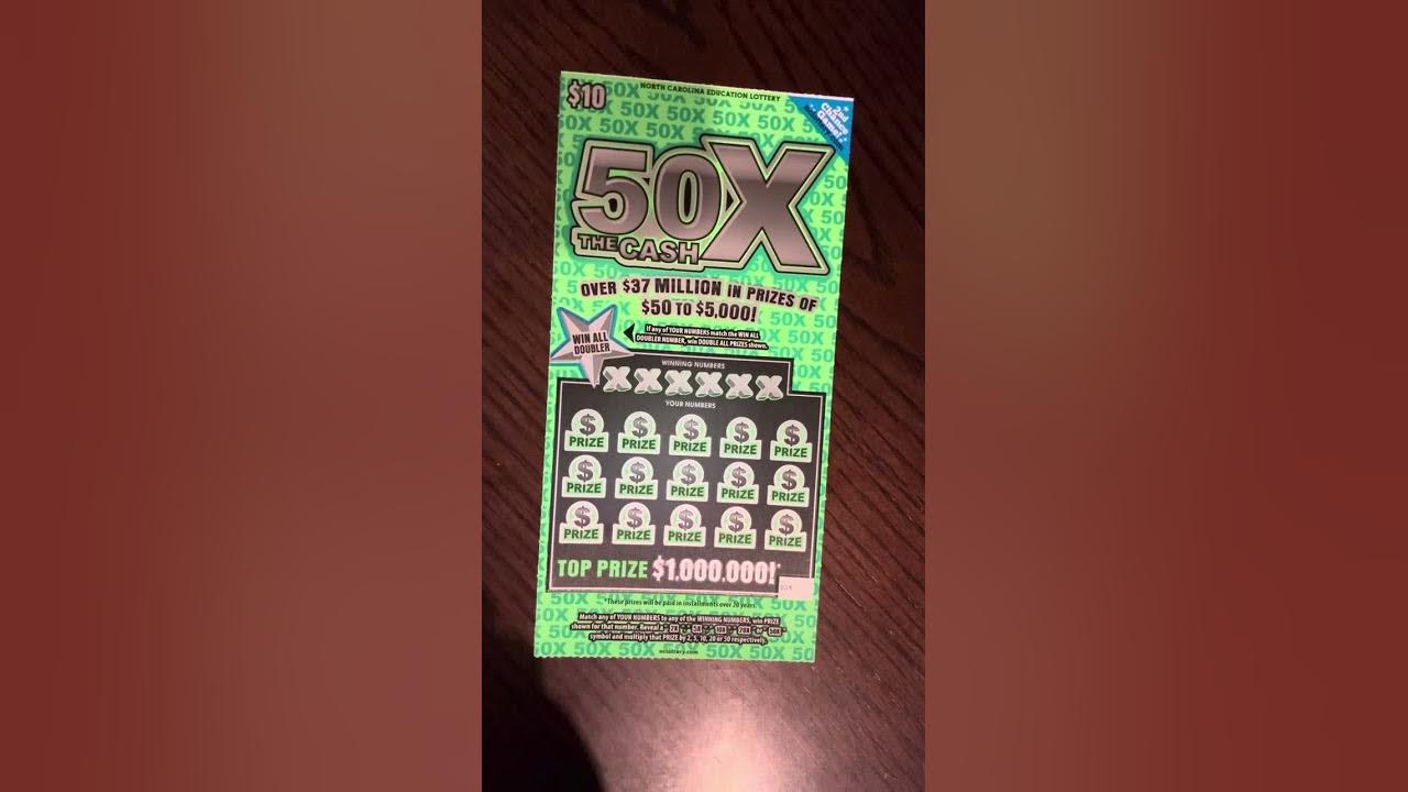 NEW Scratch Off Tickets NC Lottery 5x the cash, 50x the cash, $10 million spectacular! - YouTube