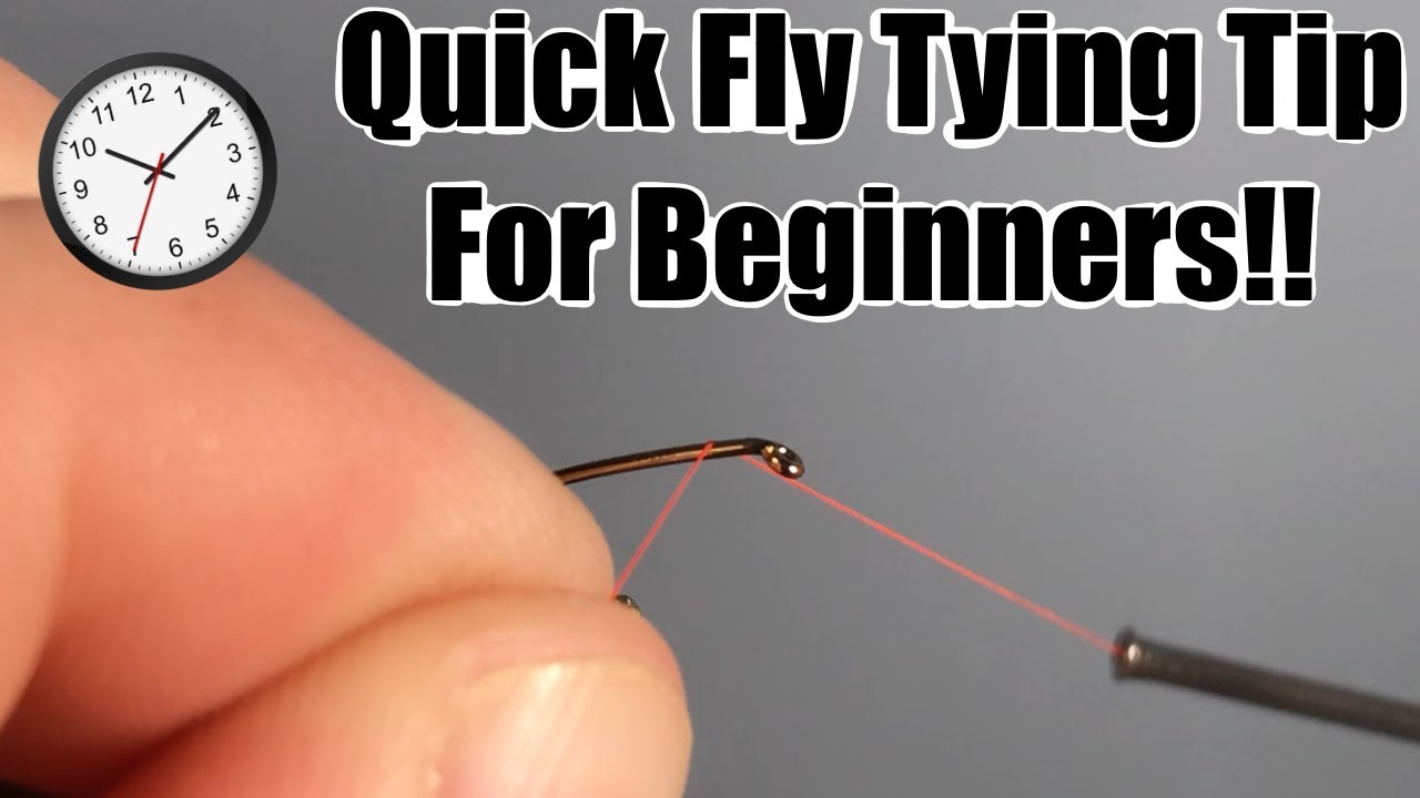 How To Put Thread Onto A Hook | Quick Fly Tying Tip For Beginners - YouTube