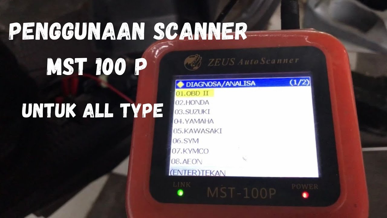 Penggunaan Scaner MST 100 P untuk all type sepeda motor - YouTube