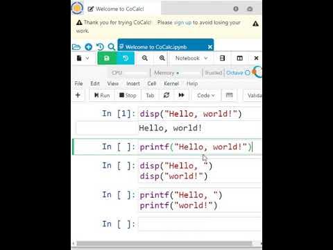 GNU Octave - Hello, World! #Shorts - YouTube