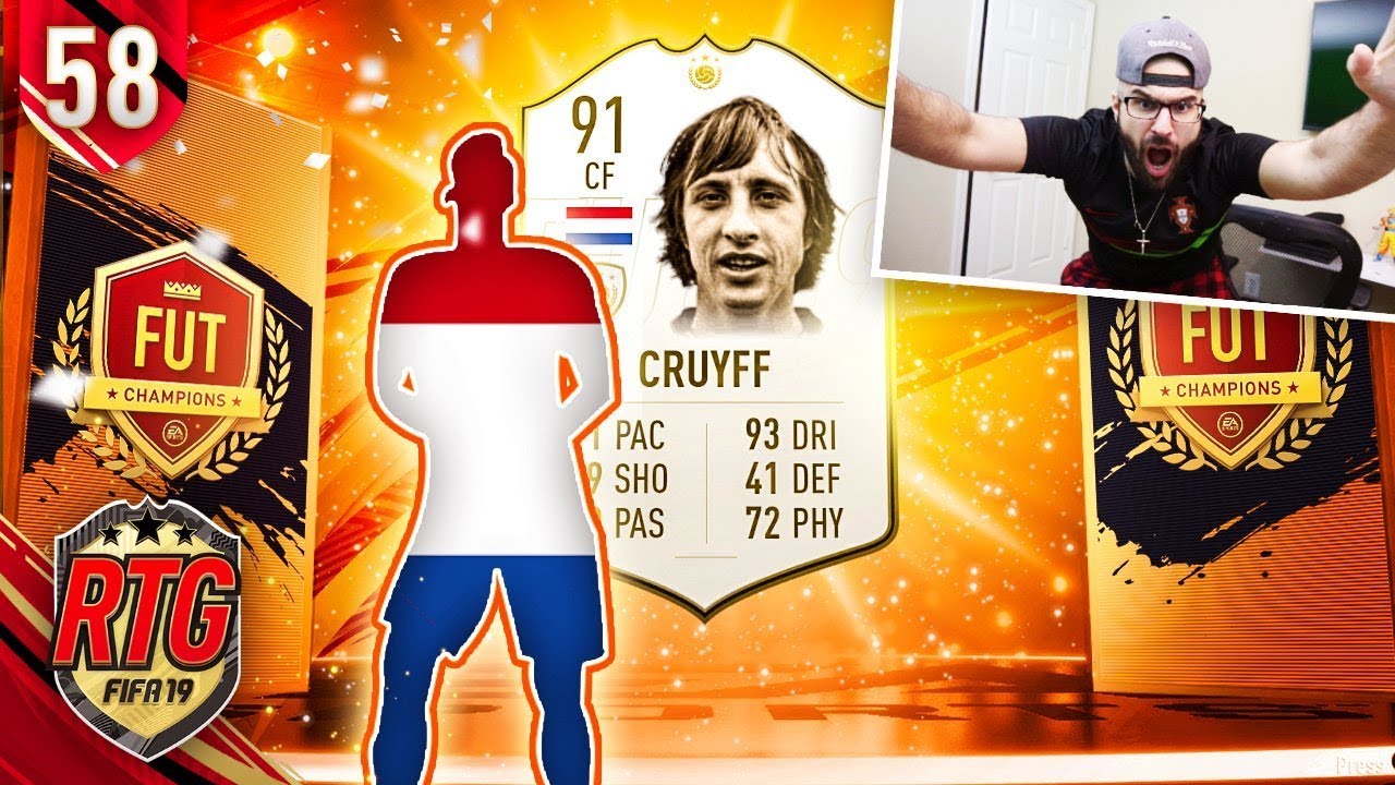 I GOT CRUYFF! FIFA 19 Ultimate Team Icon #58 RTG - YouTube