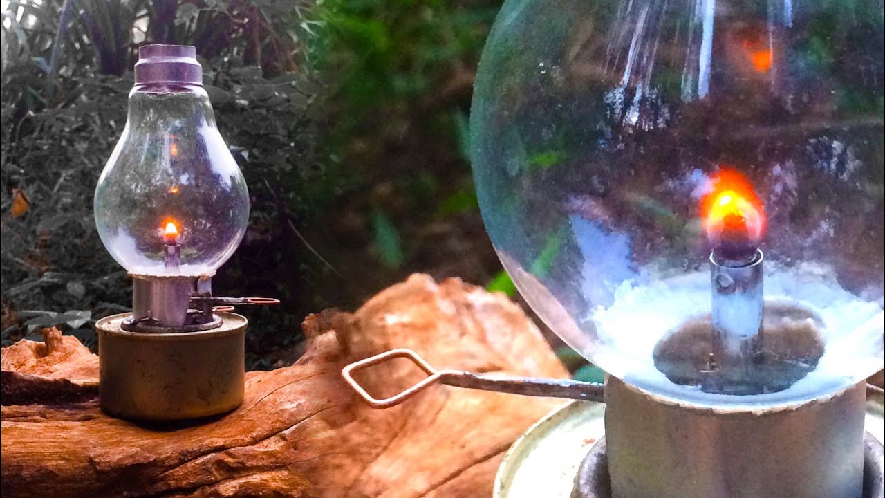 How to make a chimney lamp from a bulb - YouTube