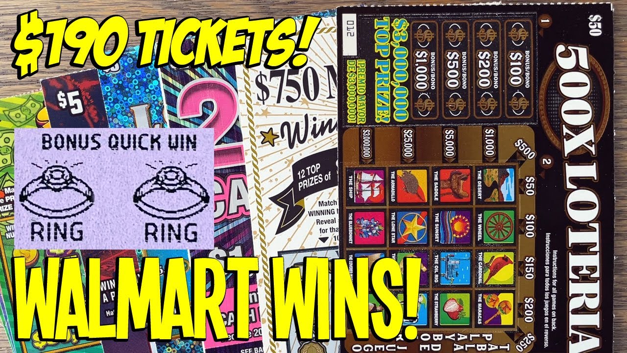 WINNING AT WALMART! $190 TEXAS LOTTERY Scratch Offs - YouTube