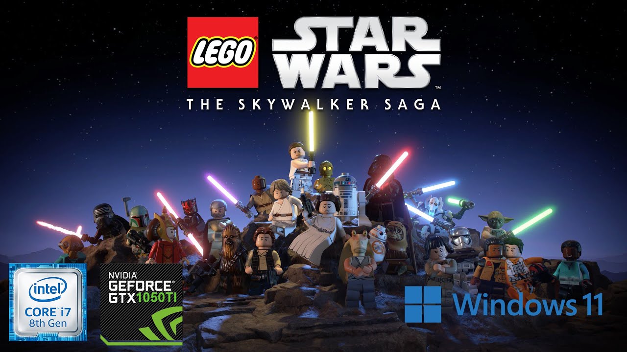 GTX 1050TI LEGO Star Wars The Skywalker Saga windows 11 - YouTube