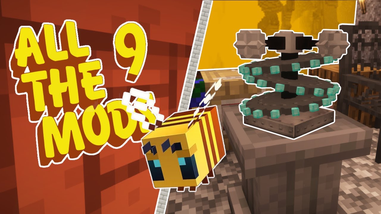 All The Mods 9 Episode 4 Minecolonies Productive Bees Basic Mob Farm Youtube