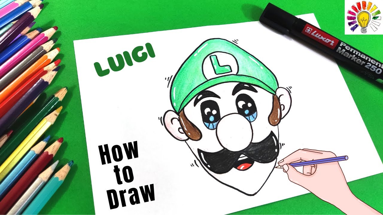 Learn to How Draw and Painting Luigi - step by step - Easy Painting ...