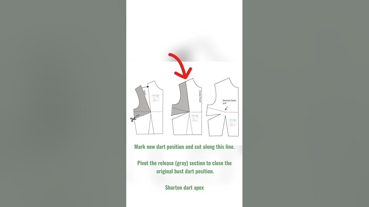 Pattern Making Dart Manipulation- Cut and spread Method #patternmaking #dartmanipulation - YouTube