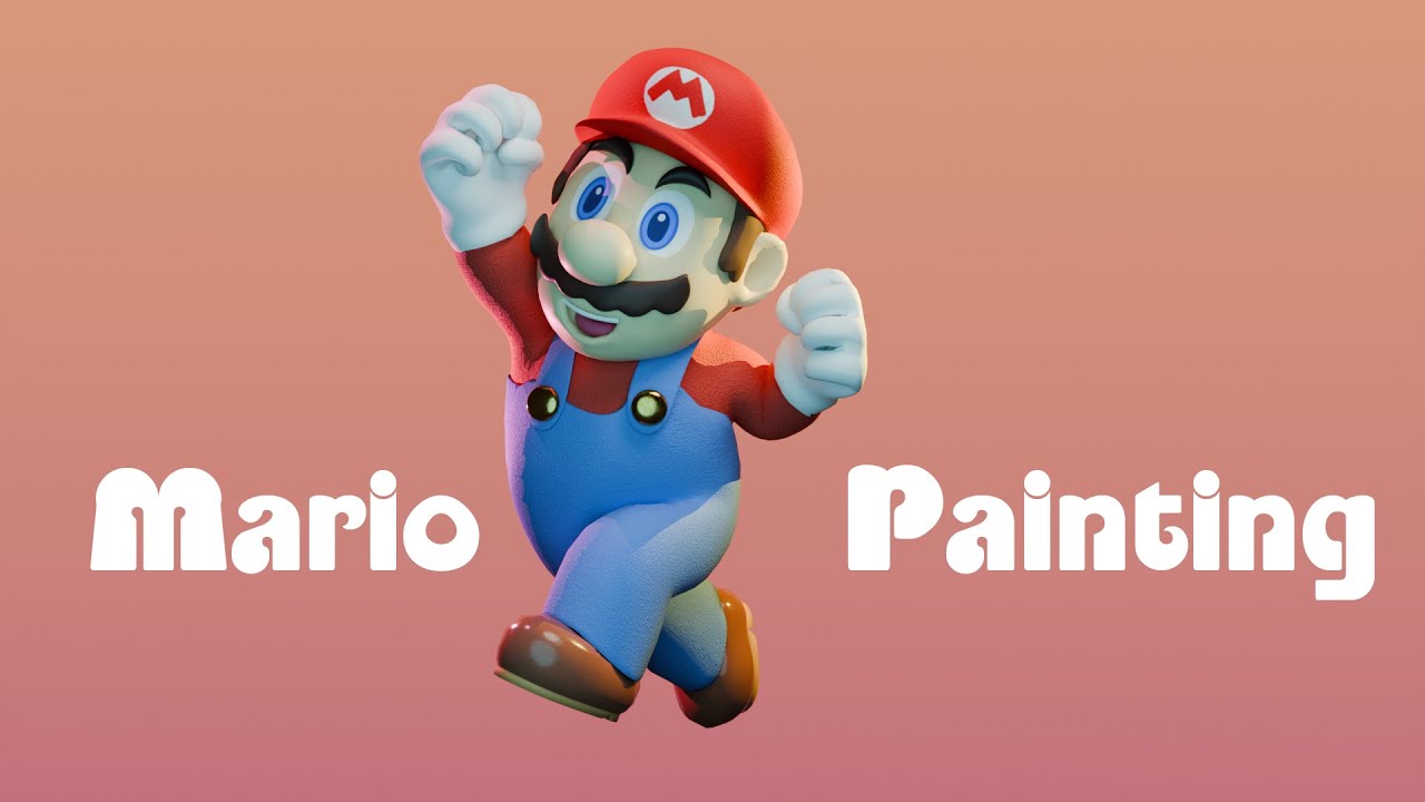 Mario Painting and rendering timelapse (Part 2) - YouTube