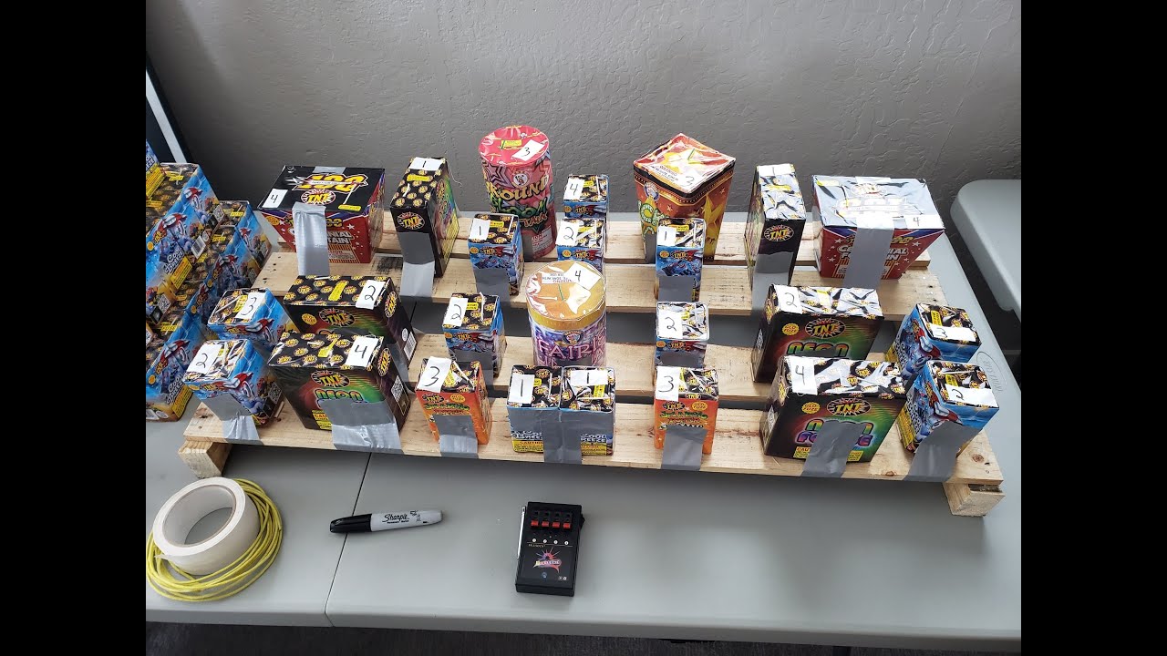 Fireworks fountain finale board - part 2 - YouTube