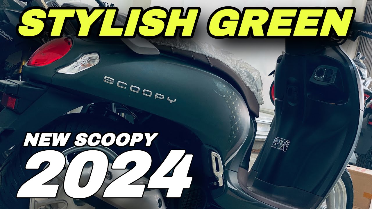 HONDA SCOOPY 2024 🔥 NEW STYLISH GREEN GANTI TYPE ‼️ - YouTube