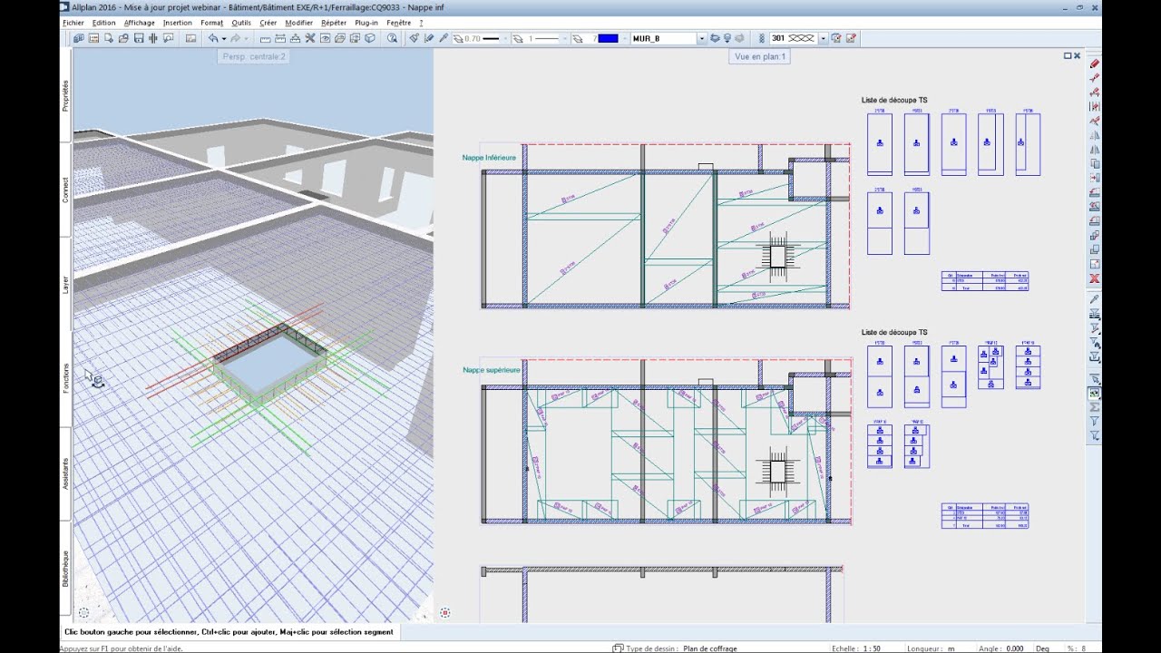 Allplan Engineering - Armatures 3D par Treillis Soudés - YouTube