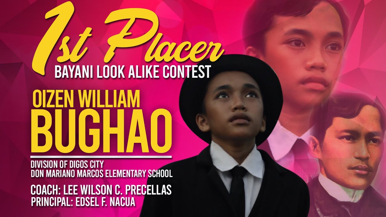 JOSE P. RIZAL Regional Bayani Look Alike Contest-1st Placer - YouTube