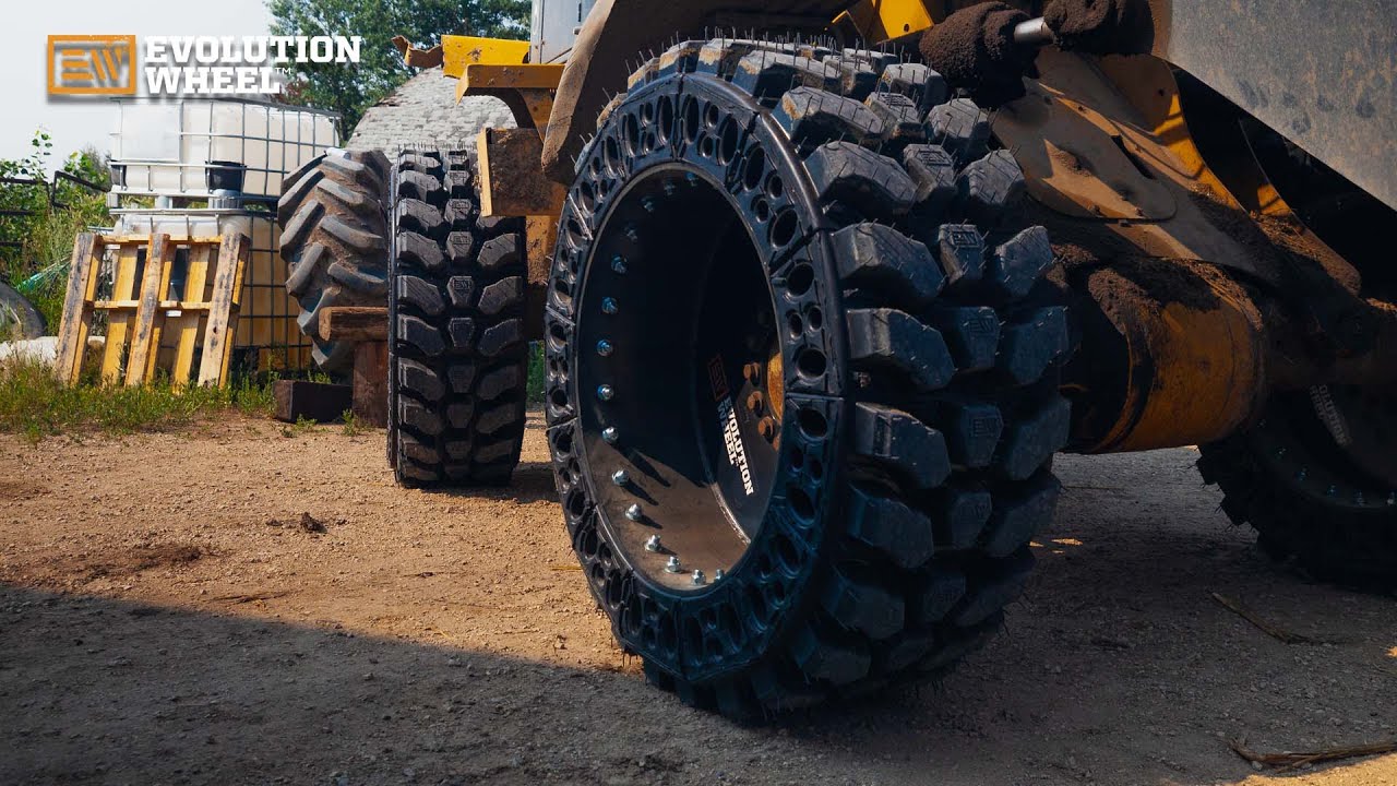 Superior Traction Airless Wheel Loader Tires | EWRS-AT-WL - YouTube