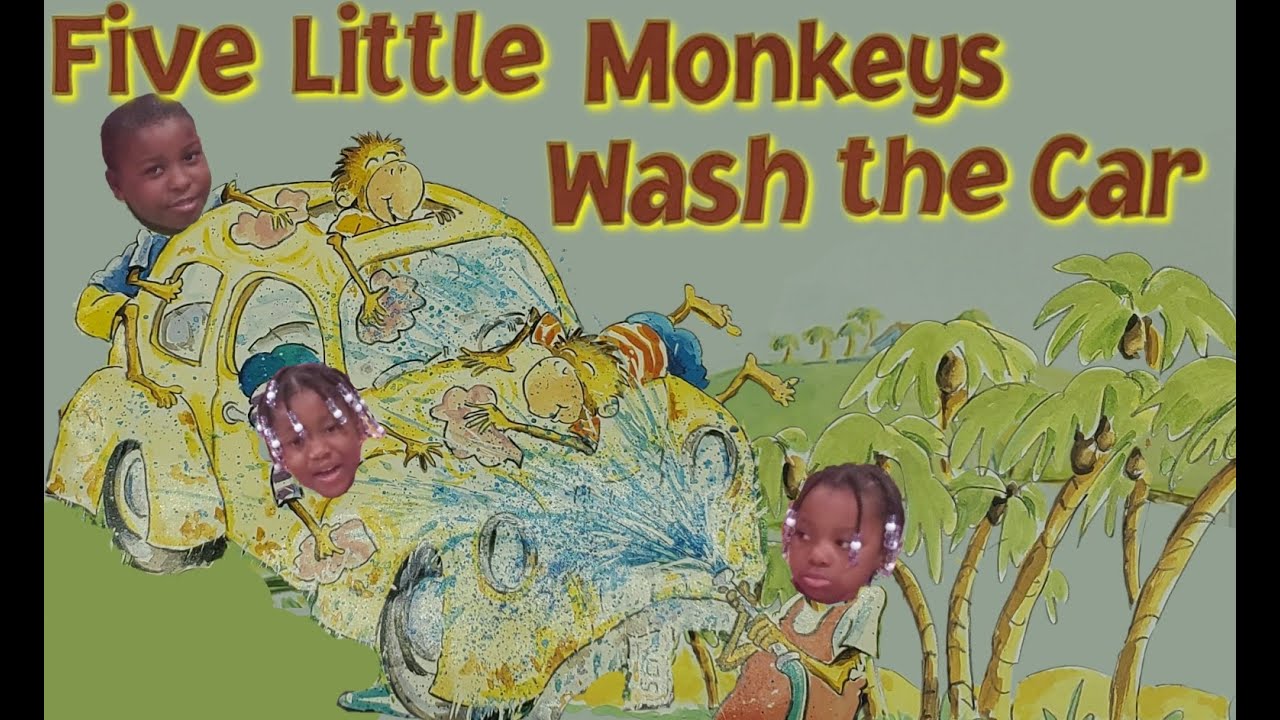 Five Little Monkeys Wash the Car[KIDS READ ALOUD VLOG] - YouTube