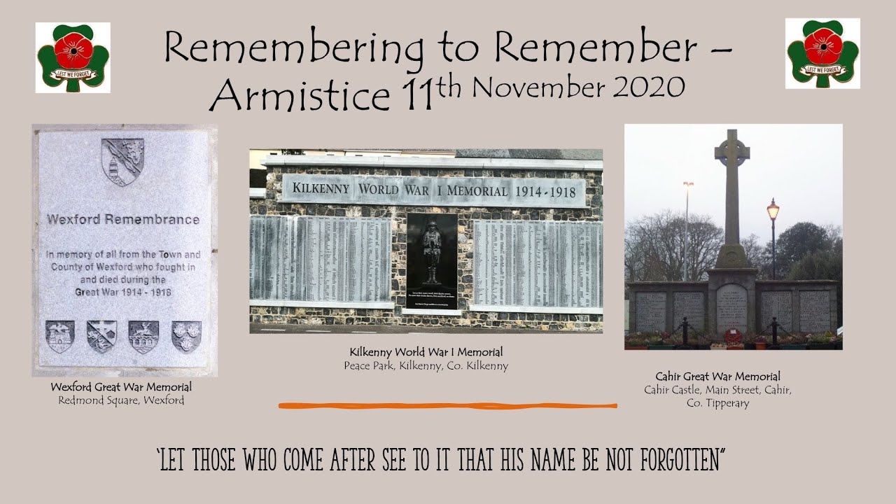 Lecture 87: Remembering to Remember - Armistice Day by MaryAnne Maher ...