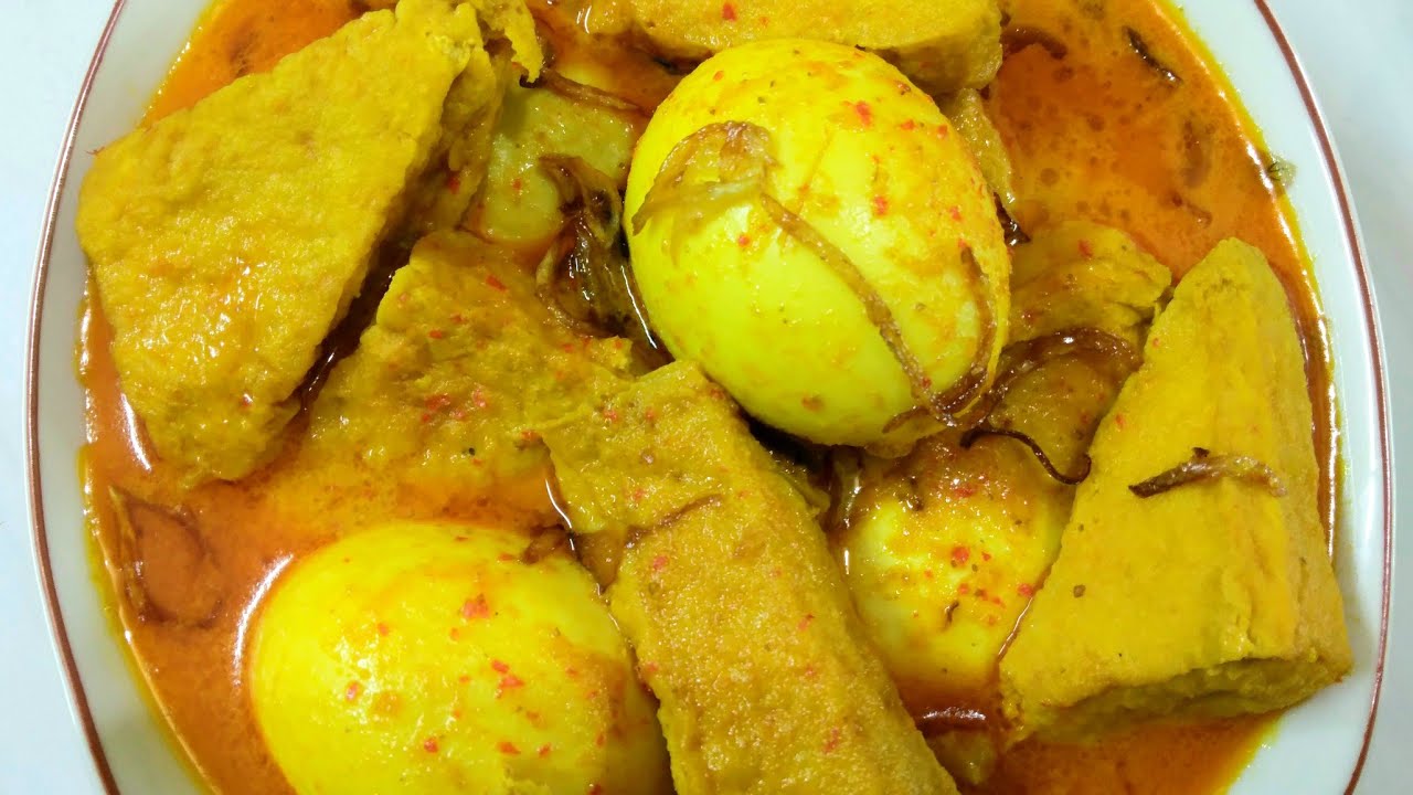 resep gulai telur dan tahu || ala warteg - YouTube