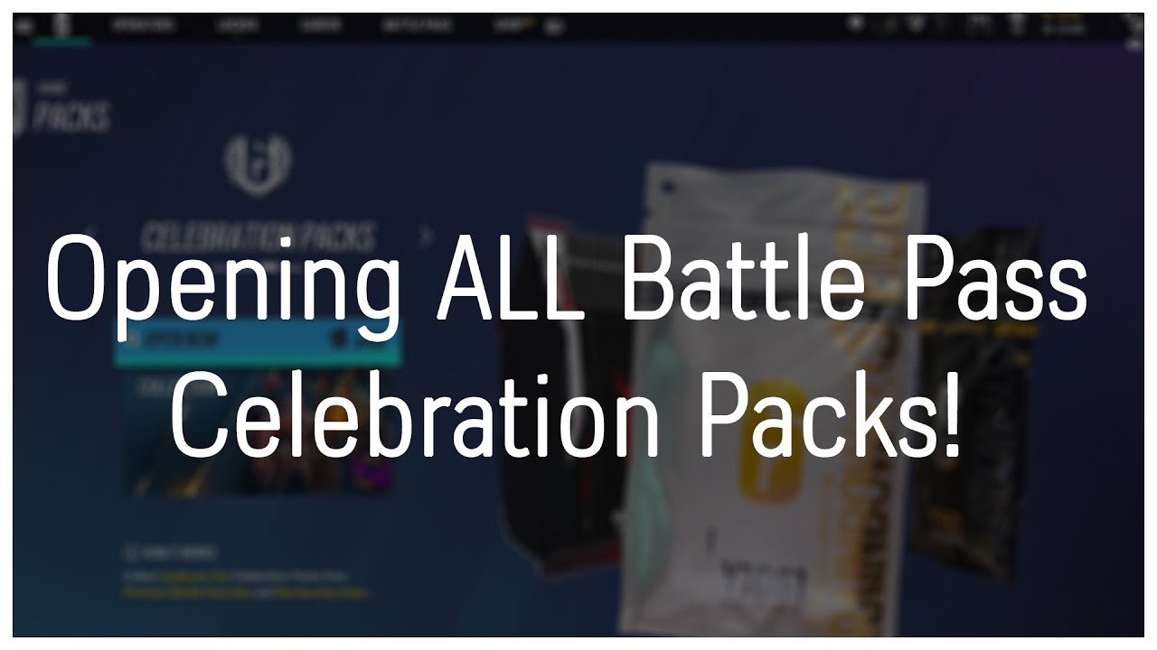 Opening Every Celebration Pack From The New Battle Pass! (Rainbow Six ...