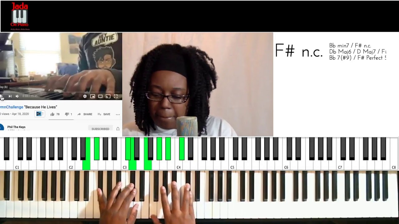 Jada on Piano Episode 6: Transcription Live Phil Cornish Hymn Challenge ...