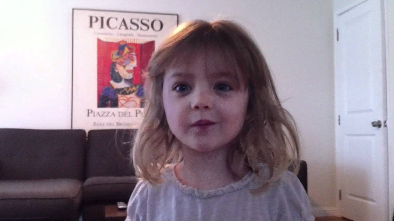 Audrey wishing mommy good luck - YouTube