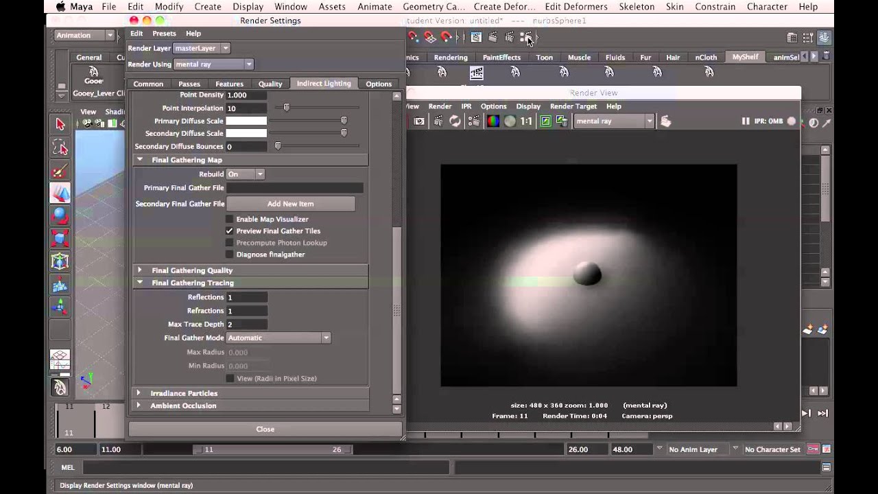 Final Gather animation flickering - YouTube