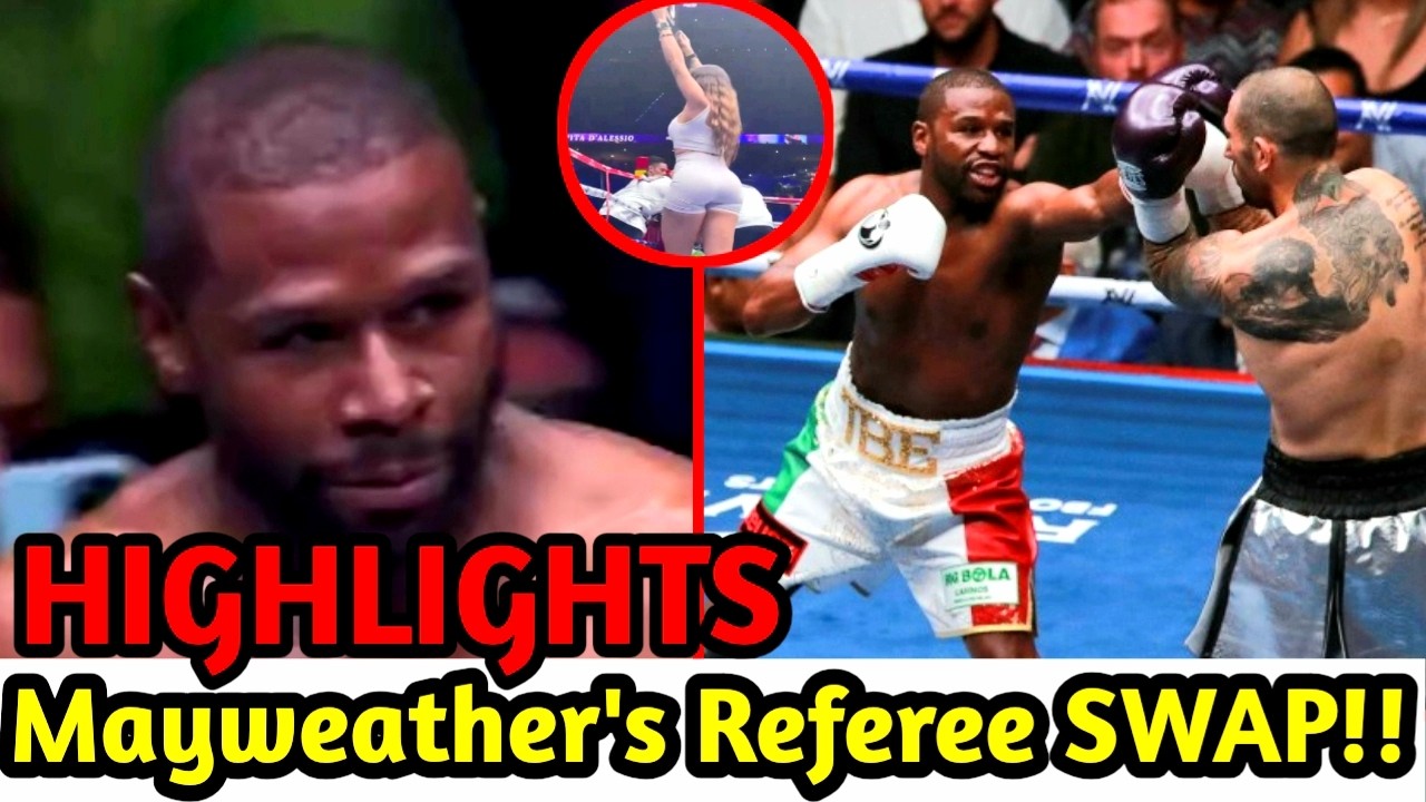 HIGHLIGHTS! Mayweather's WILD Referee Swap: Boxing or WWE?! 🤯🥊 - YouTube